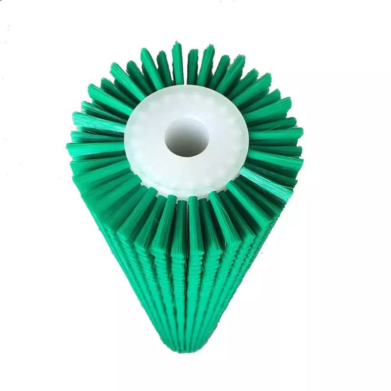 Industrial Green Nylon Roller Cleaning Cylinder Brush For Vegetable ...
