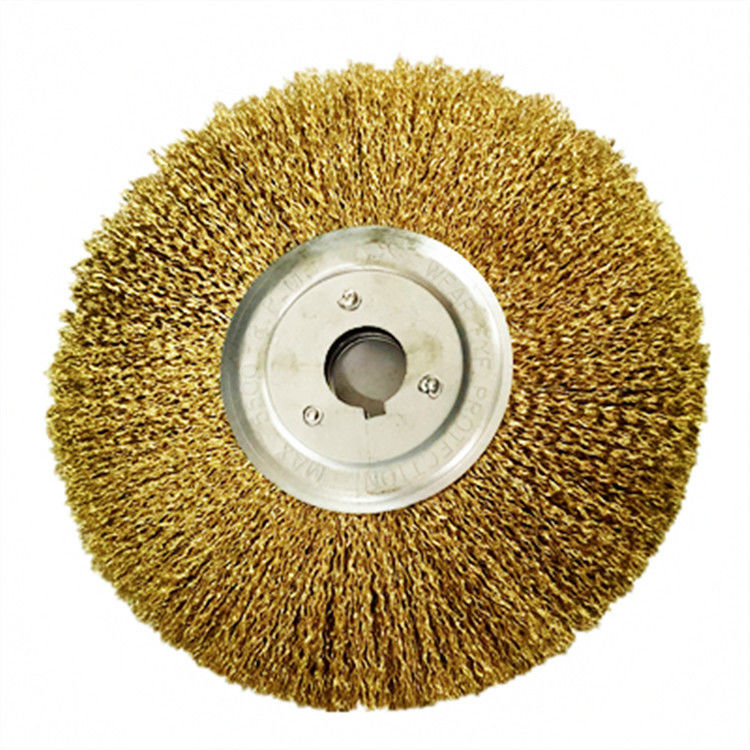Parallel 200 * 25mm Hole Steel Wire Wheel 0.3mm Wire Extended Steel ...