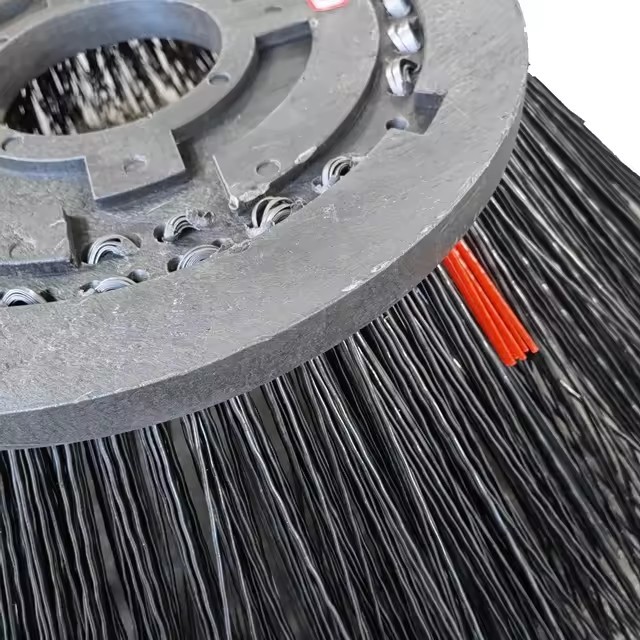 HAKO Gutter Broom Road Cleaning Brush With Flat Steel Wire And PP Bristles