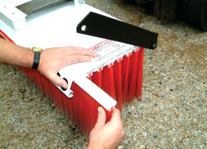 Customized Size Push Broom Sweeper Brush For Forklift Snow Cleaning ...