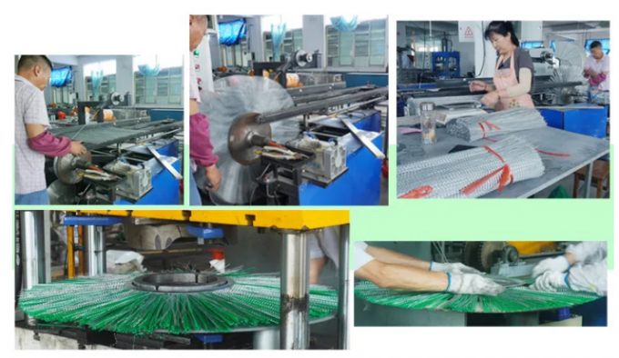 Flat/Convoluted Snow Sweeper Ring Brushes Plate Poly Wafer Broom Road ...