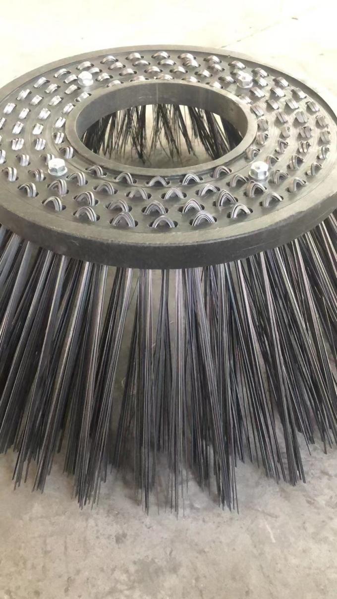 Base Outer Diameter 450mm Inner Diameter 200mm Flat Steel Wire Gutter Broom