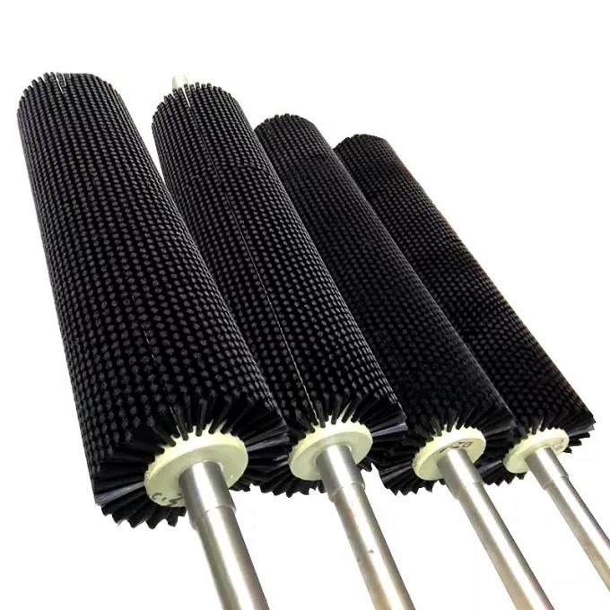 Custom Industrial Conveyor Cylinder Nylon Roller Brush For Cleaning