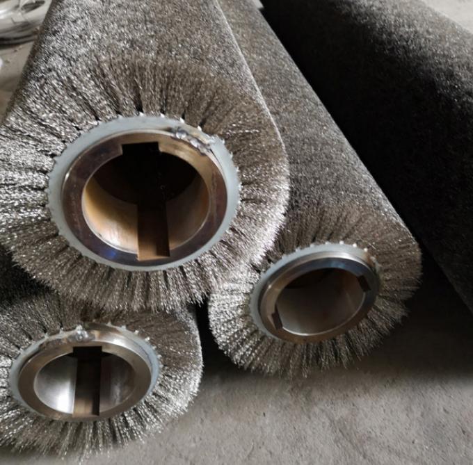Size 420 * 200mm Mechanical Cleaning Brush Polishing And Rust Removal ...