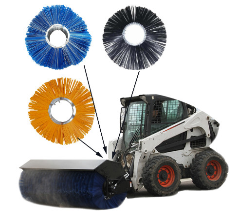 Poly Wafer Road Sweeping Machine Brushes Truck Attachment Convoluted Shape